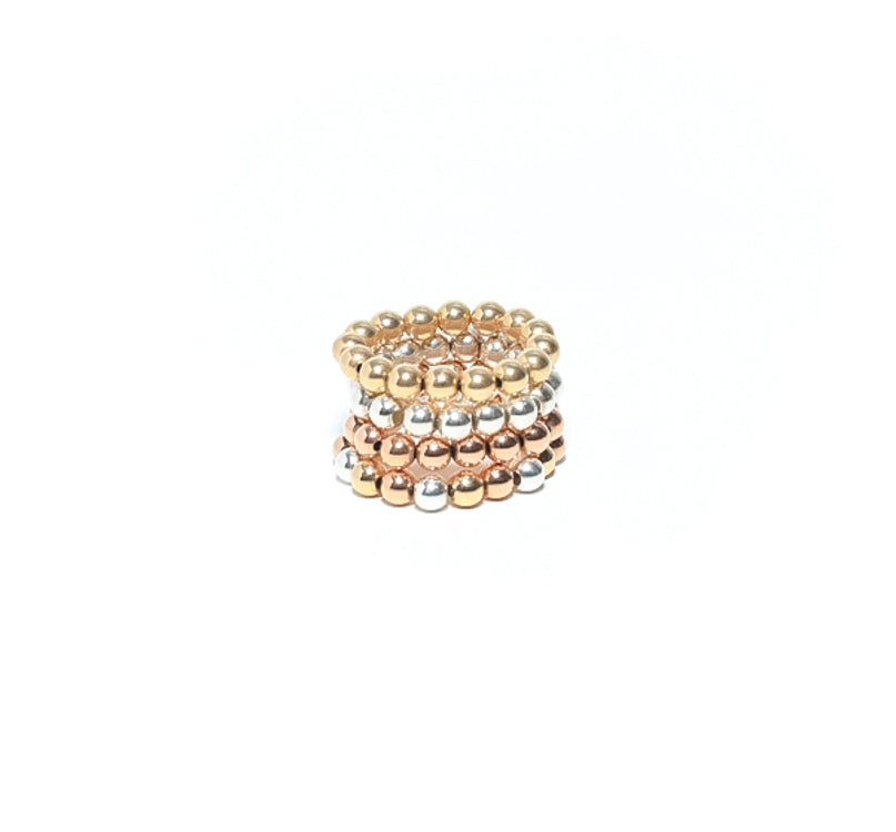 Womens Handmade Beaded Rings in Silver Gold Rose Gold – RM KANDY